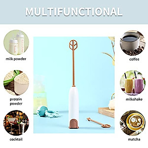 DOOBAANN Handheld Electric Baby Formula Mixer,Handheld Drink Mixer (White)