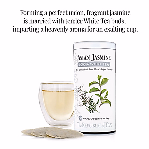 The Republic of Tea Asian Jasmine White Tea, 50-Count