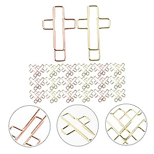 STOBOK 500 pcs Shape Exquisite School Bible Ornaments Organizer Small Metal Paperclips Bookmark Ticket Office Invitation Portable Creative Paper File Party Reading Files Modeling Book