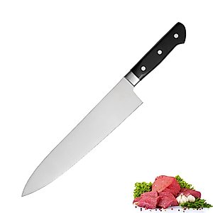 Hendiy Chef Knife,Professional 8-inch Kitchen Knife with Ergonomic Handle for Family & Restaurant,Ultra Sharp Stainless Steel Multi-Purpose Meat Knife,Fruit knife with Gift Box(Black)