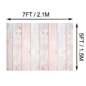 BELECO 7x5ft Fabric Wood Backdrop Light Pink Colored Wood Planks Texture Photography Backdrop for Birthday Party Baby Shower Boy Girl Product Photoshoot Pets Photo Background Props