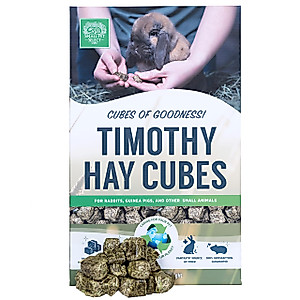 Small Pet Select - Straight Timothy Hay Cubes - 100% All Natural Timothy Hay, Not Blended - Delivered Fresh, Guarantee, (5 lb)