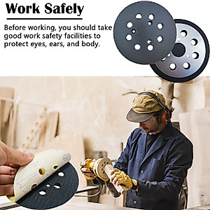 2 Pack 5 Inch 8-Hole Metal Replacement Sander Pads for Dewalt Sander - 5" Hook and Loop Sanding Pads for DeWalt DW420 DW421 DW422 DW423 DW426 D26451 Random Orbital Sander (2 Pack)