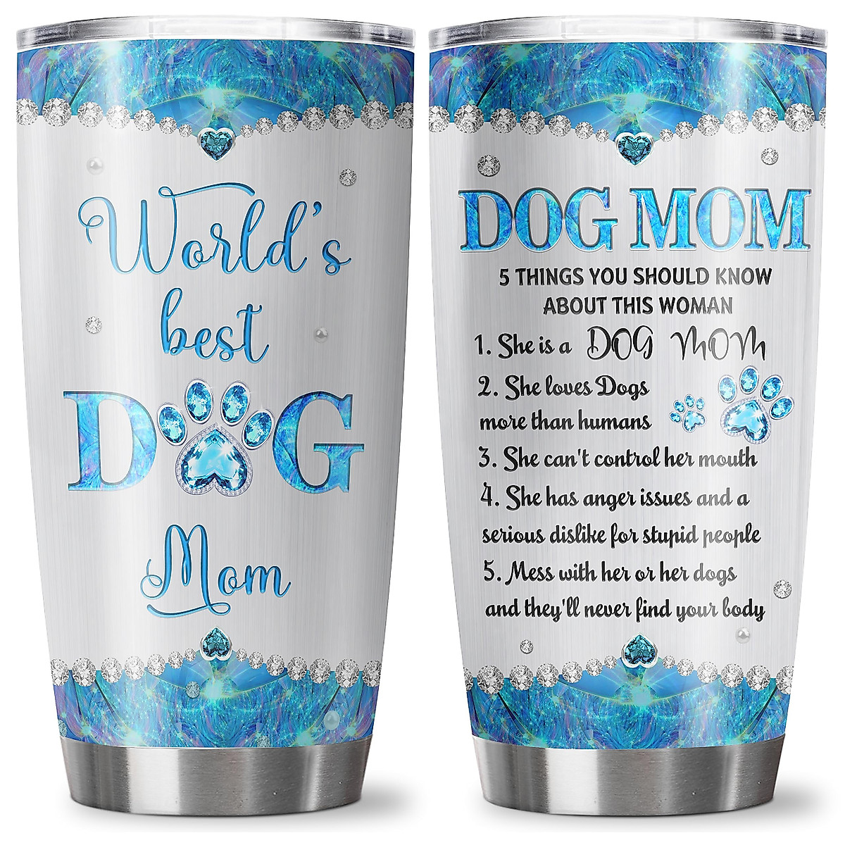 Noxulie Dog Mom Tumbler - Dog Mom Gifts For Women - Dog Mom Gift - Dog Lovers Gifts For Women - Gifts For Dog Lovers - Dog Lover Gift Ideas - Mothers Day Gifts For Dog Mom - Birthday Gifts For Dog Mom