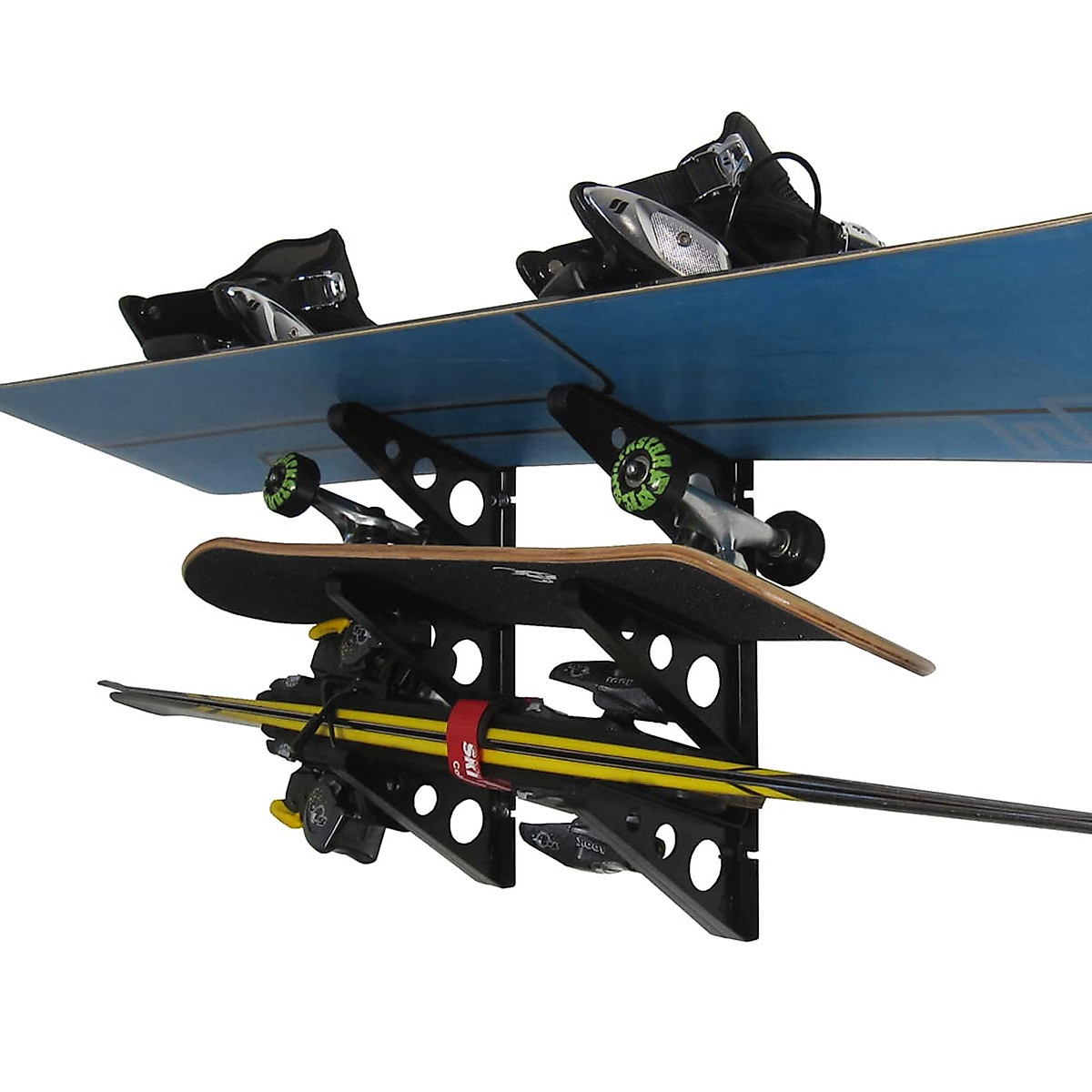 StoreYourBoard ABS Plastic Ski and Snowboard Storage Rack, Black, 20 in