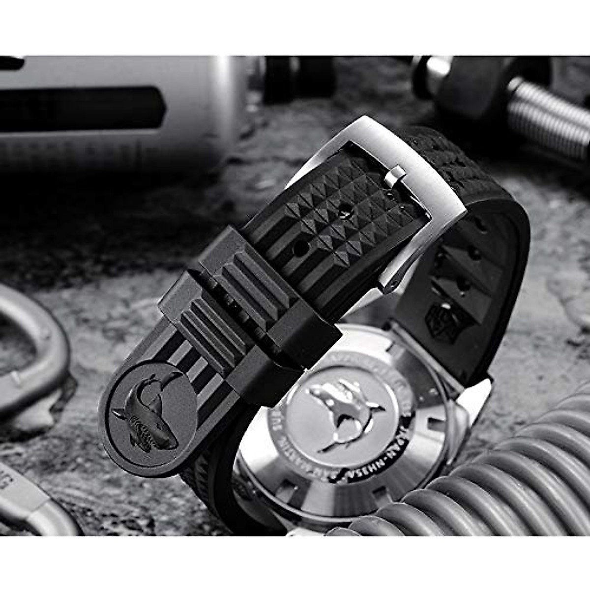 san martin 62Mas Diver Mechanical Automatic Men Watch Stainless Steel NH35 Ceramic Bezel Sunray Dial Sapphire Glass (Model 1)