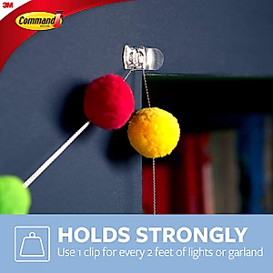 Command Plastic 17026CLR-VP Decorating Clips, 40, Clear, Count