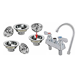 AmGood Stainless Steel Drop Sink - 3 Compartment Drop in Sink | NSF Certified (10" x 14" x 10" With Faucet)
