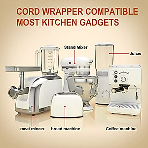 Cord Organizer for Kitchen Appliances, 12 PCS Kitchen Small Gadgets Cord wrapper holder keeper winder Stick on Mixer, Blender, Toaster, Coffee Maker, Air Fryer, Kitchen Accessories Attachments