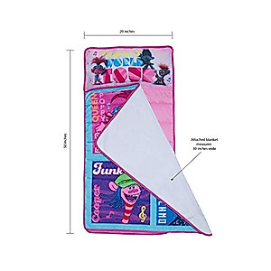 DreamWorks Trolls World Tour Nap Mat, Pink, Toddler , 46x21 Inch (Pack of 1)