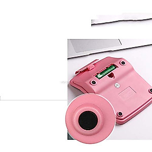 MJWDP 12 Digit Desk Calculator Large Buttons Financial Business Accounting Tool Rose Red Color for Office School