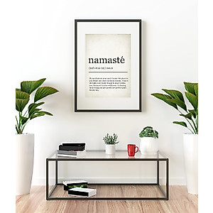 Namaste Definition Poster Yoga Zen Unframed 8x10 inc. Print Meditation Wall Art Gift for Yogi Yoga Studio Living Room Bedroom Decor Picture Wall Hanging Painting