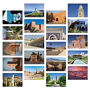 Dear Mapper Vintage Morocco Landscape Postcards Pack 20pc/Set Postcards from Around the World Greeting Cards for Business World Travel Postcard for Mailing Decor Gift