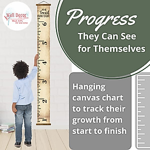 Canvas Growth Chart for Wall Nursery Decor - Gender Neutral Growth Chart for Kids - Ready to Hang Kids Height Wall Chart - Height Chart for Kids - Kids Growth Chart Wall Hanging - Growth Chart Canvas