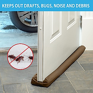Twin Draft Guard 60220-DNA, Single, Brown Extreme, Original Year-Round Insulator, Trademarked and Patented Under Door Draft Stopper