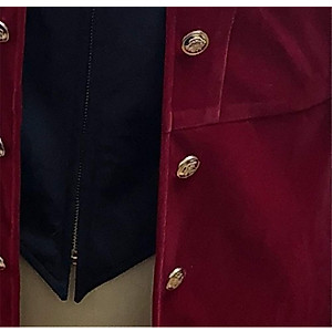 Crubelon Men Steampunk Vintage Jacket Gothic Victorian Frock Coat Uniform (Small, Black)