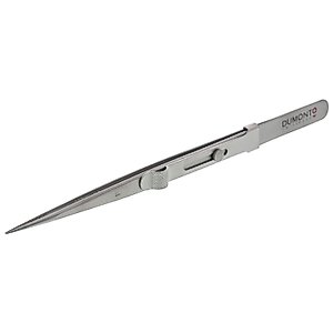 Original Dumont Diamond Tweezers, Stainless Steel Matte, Fine Point Locking | TWZ-101.72