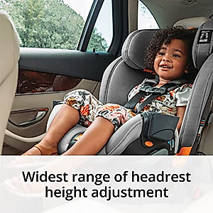 Chicco OneFit ClearTex All-in-One Car Seat, Rear-Facing Seat for Infants 5-40 lbs, Forward-Facing Car Seat 25-65 lbs, Booster 40-100 lbs, Convertible Car Seat | Slate/Grey