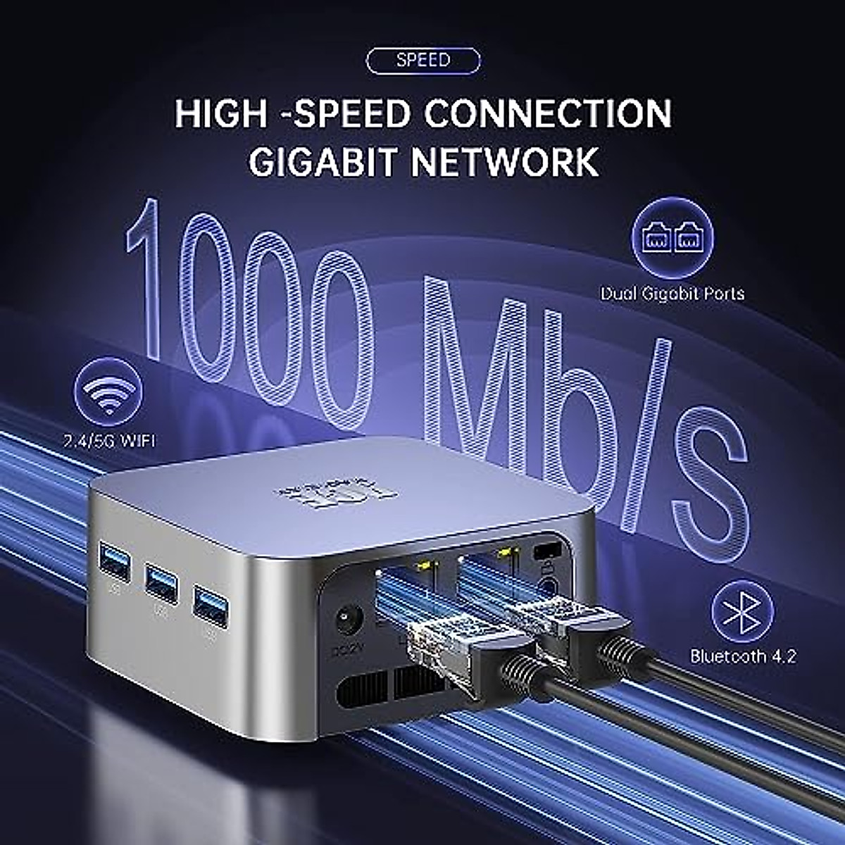 ACEMAGICIAN Mini Micro PC Windows 11Pro, Intel 11th Gen 4 Cores N5095 (up to 2.9GHz), Small Portable Compact Desktop Computer 8GB RAM 256GB SSD Support 4K UHD,Dual Gigabit Ethernet,3 HDMI,Dual WiFi,BT