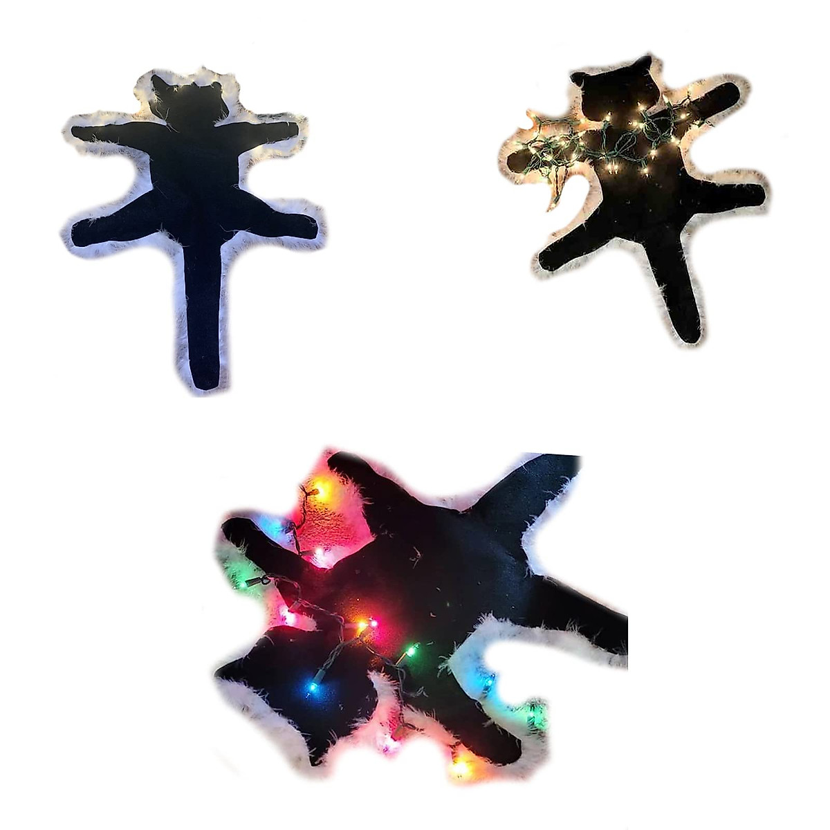 THAIMAI Light Up Fried Cat Rug Christmas Holiday Lights Up for Home Bedroom Livingroom Xmas Decor(#3)