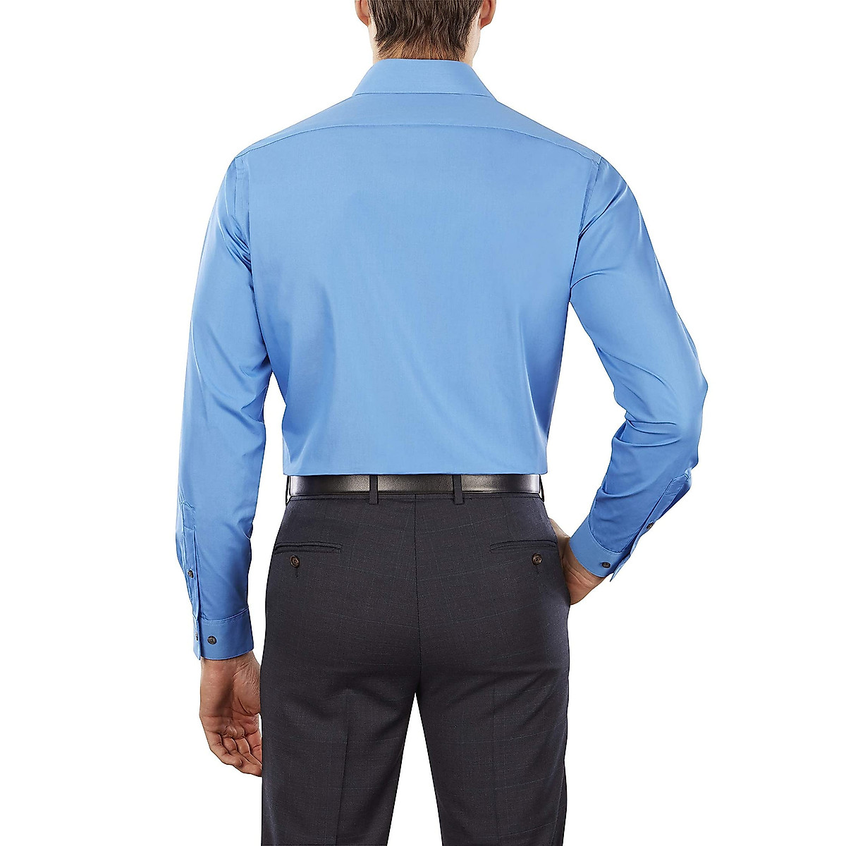 Van Heusen Men's Dress Shirt Fitted Poplin Solid, Pacifico, 17" Neck 34"-35" Sleeve