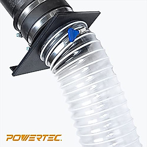 POWERTEC 70239 6" x 5' PVC Dust Collection Hose for Dust Collector for Woodworking and Shop Vacuum, 6 Inch Dust Collector Hose for Dust Collection Fittings