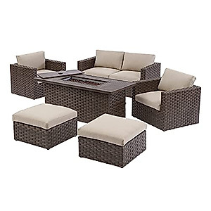 Better Homes & Gardens Harbor City Patio Fire Pit Dining Table