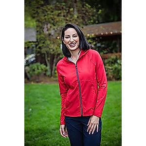 Cutter & Buck Adapt Eco Knit Hybrid Recycled Womens Full Zip Jacket, College Purple