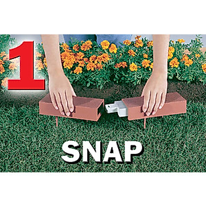 Argee RG825 Lets Edge It Decorative Plastic Brick Edging, no lights, 25 feet, Terra Cotta