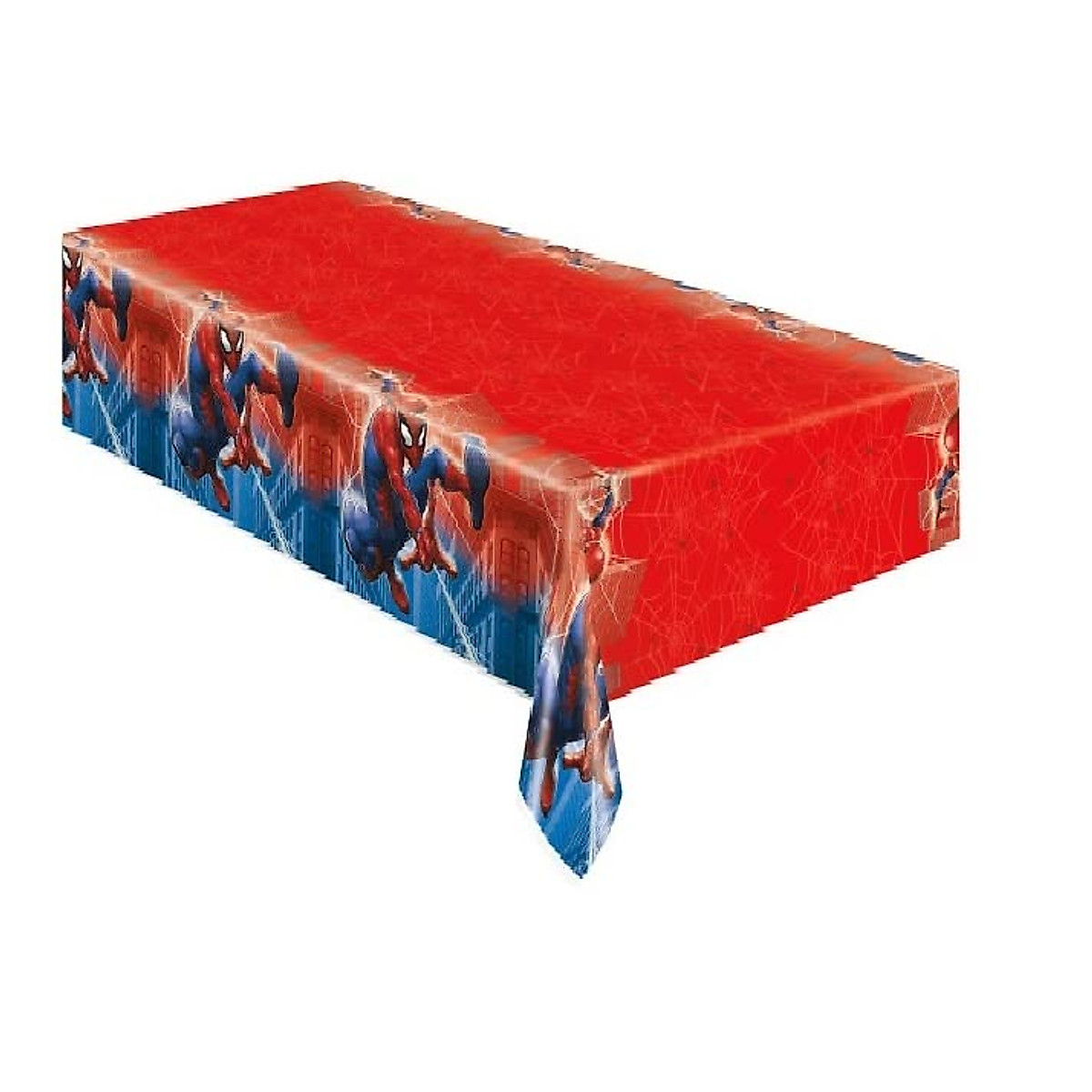 Unique Spiderman Birthday Party Supplies Bundle Includes Plastic Table Covers - 2 Count