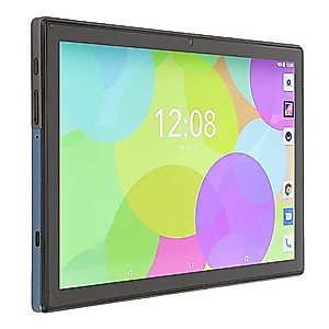 HEEPDD 10.1 Inch Tablet, 100-240V 4GB 32GB Blue Calling Tablet 5MP Front 13MP Rear 2.4G 5G Dual Band with OTG Cable for Android 8.1 (US Plug)