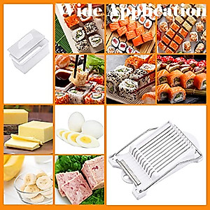 Spam Musubi Mold, Spam Slicer Musubi Maker Kit Onigiri Musubi Mold, Egg Cutter for Boiled Eggs, Cheese Strawberry Apple Luncheon Meat Hot Dog Slicer