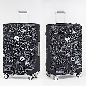 TRAVELKIN Luggage Covers For Suitcase Tsa Approved,Suitcase Cover Protector Fit 18-32 Inch Luggage