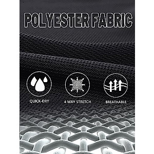 TACVASEN Men's Long Sleeve Polo Shirts Collar Shirts Quick Dry Golf Polo Fishing Tee Shirts Black Polo Shirt for Men