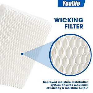 Yeelife 8 Pack HFT600 Filter Replacement for Honeywell Filter t, Honeywell Humidifier HEV615, HEV620, Compare to Part HFT600T HFT600PDQ