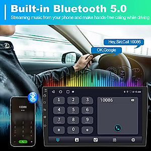 AWESAFE Car Stereo Android 11 for Toyota Tundra 2007-2013 Sequoia 2008-2018, Touch Screen Car Radio Wireless Carplay GPS Navigation WiFi Bluetooth Mirror Link Steering Wheel Control