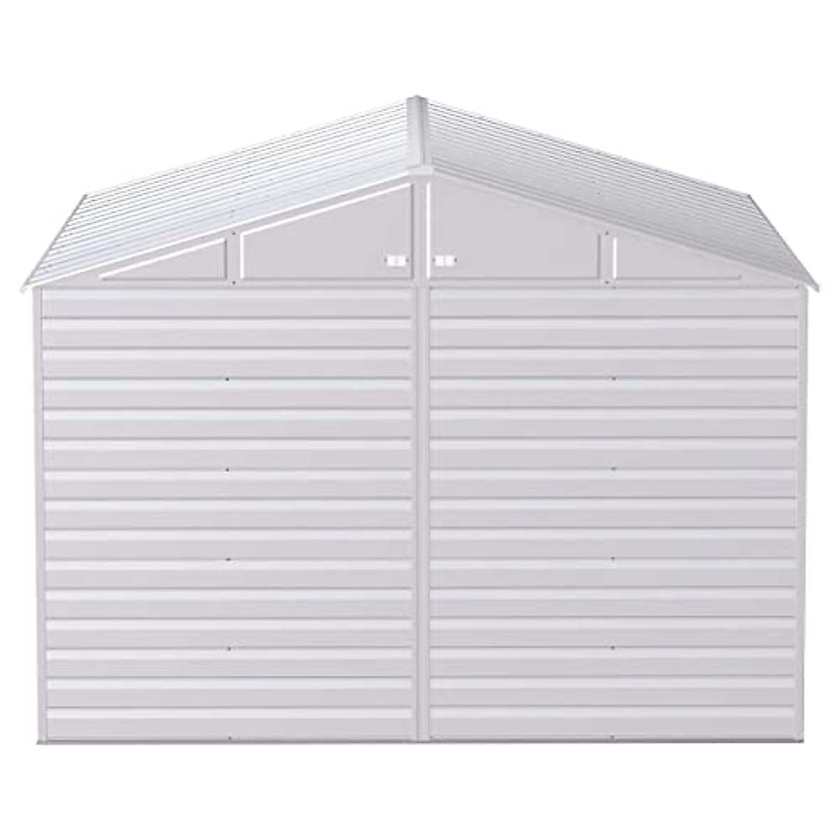 Arrow Select 10' x 12' Outdoor Lockable Steel Storage Shed Building, Flute Grey