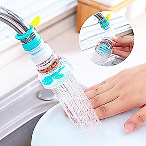 Kitchen Faucet Water Filter, Water Purifier, Kitchen Faucet Head 360¡ã Rotatable Faucet Sprayer Tap Booster Filter, Adsorbing Rust in Water, Residual Sand Chlorine, Harmful Heavy Metal Ions