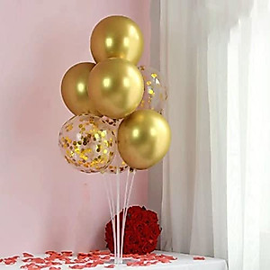 Balloon Stand, Gold Balloon Centerpieces for Tables, Graduation Party Decorations Baby Shower Engagement 1st 2nd 16th 18th 21th 30th 40th 50th 60th 70th 80th 90th 100th Birthday Decorations, Set of 2