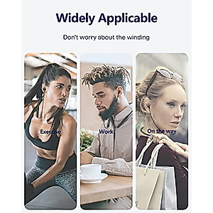 PISEN Bluetooth Headphones, Wireless Earbuds with Microphone Noise Cancelling, IPX5 Waterproof Neckband Bluetooth Headphones for Gym Sports Workout 120H Standby, Black