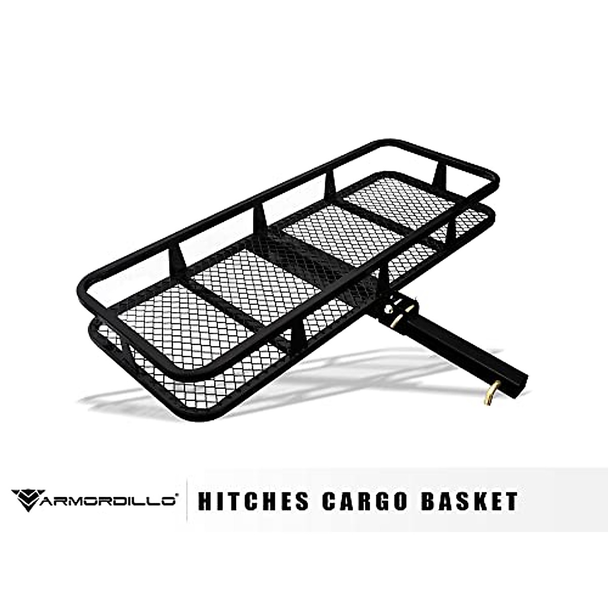 Armordillo 8719565 59" Mesh Foldable Rear Hitch Cargo Basket Universal Fits 2-Inch Receiver Tube Trailer Hitch