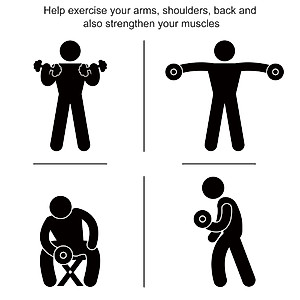 Soozier 2 x 45lbs Hex Dumbbell Set of 2, Rubber Weights Exercise Fitness Dumbbell with Non-Slip Handles, Anti-roll, for Women or Men Home Gym Workout