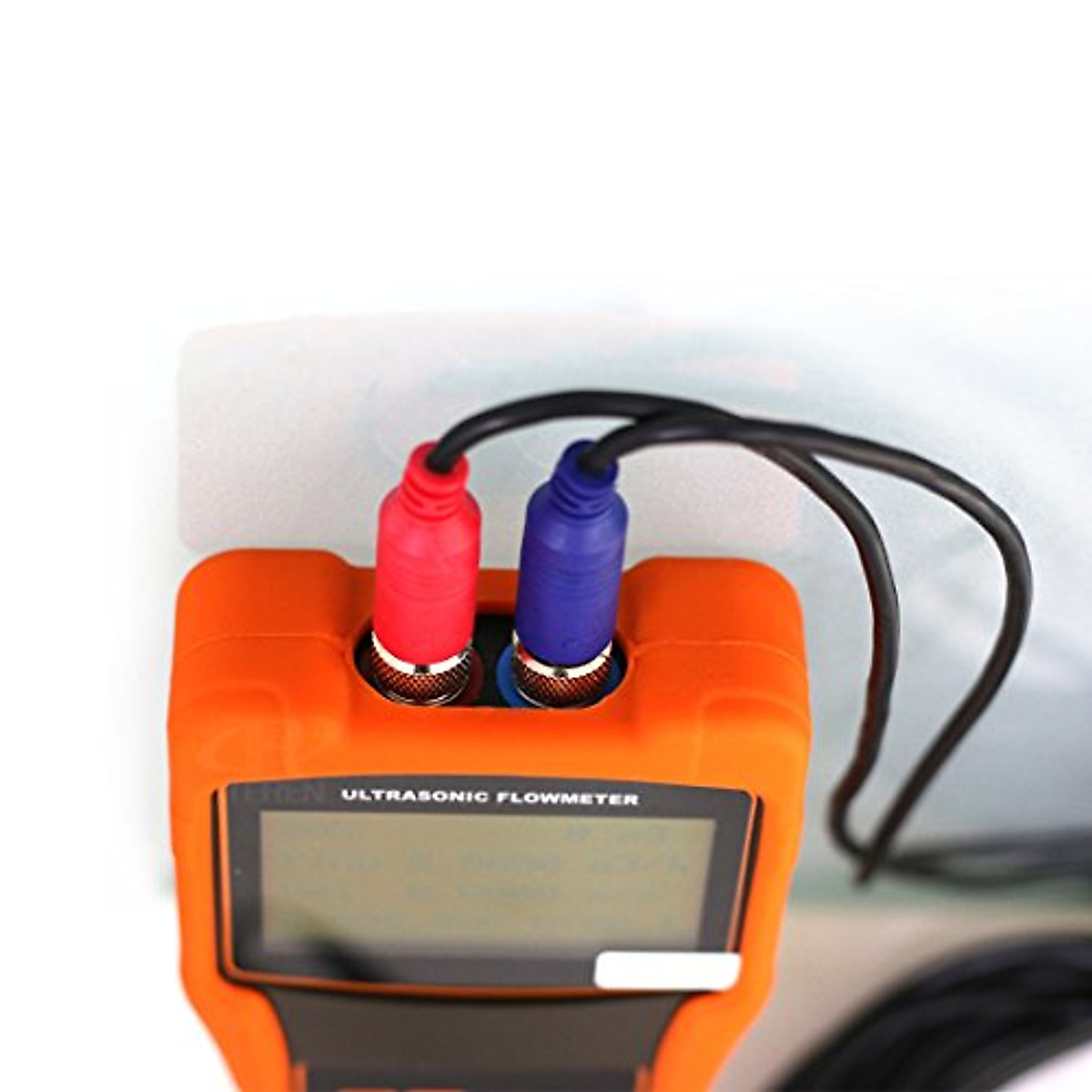 TR-DTI-100H-HS + HM DTI Velocity Meter Digital Transit-Time Ultrasonic Flow Meter for Milk DN15 ~ DN300mm Pipe Size with HS HM Transducer -40~90 C Bracket Sensor Water Flowmeter