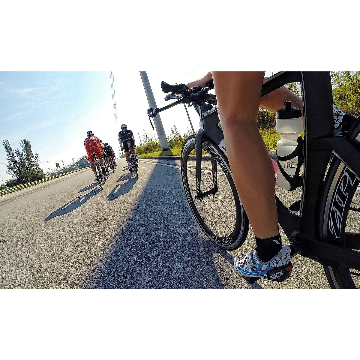 Swiftwick- PERFORMANCE TWO Running & Cycling Socks for Men & Women, Cushion Crew Socks (Black, Medium)