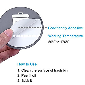 Wisdompro Recycle Sticker for Trash Can, 8 Pack of 3 inch Round Decal Logo Sign Self Adhesive Vinyl Labels for Home and Office Refuse Bin - Suitable for Indoor and Outdoor Use - Aquamarine, Gray