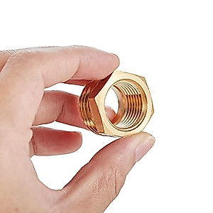 Brass Pipe to Garden Hose Fitting Connect,3/4" GHT male x 1/2" NPT Female Connector,GHT to NPT Adapter Brass Fitting,Garden Hose Adapter 3pcs