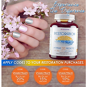 Restoration Toenail Fungus Treatment Probiotic Pills - Nail Fungus Treatment For Toenail, fungus Fungi Foot Repair Extra strength, Intensive Toe Nail renewal feet Fungus Supplement - Month Supply 60ct