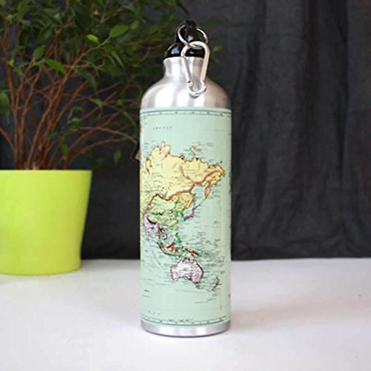 Gift Republic Man of the World Map Water Bottle