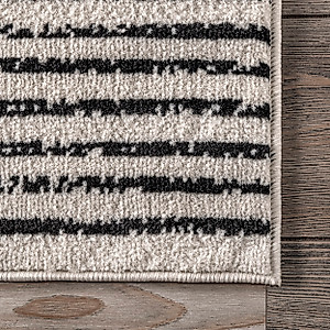 nuLOOM Romina Diamond Stripes Area Rug, 8x10, Grey