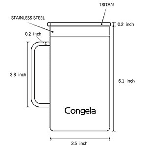 Congela 22oz 2Pack stainless steel insulated coffee mugs with handle, double wall stainless coffee mugs, vacuum camping cups set with lid (Forest+Desert Sage,22oz 2Pack)